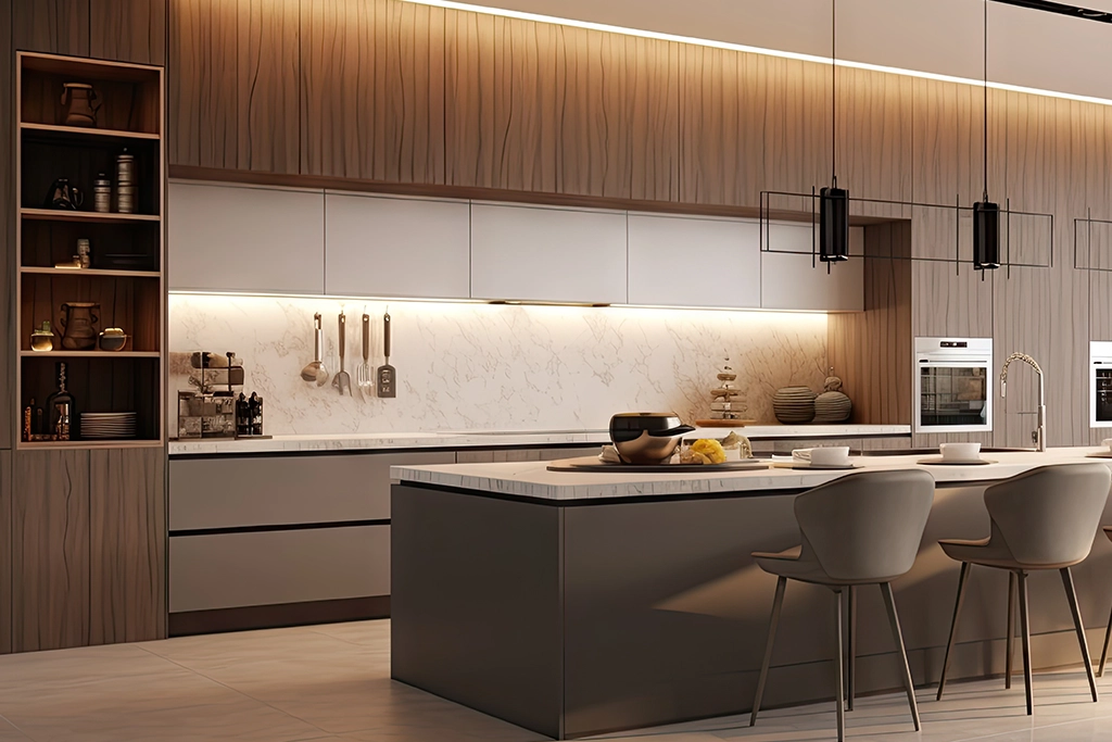 La importancia de la iluminación en las cocinas modernas para crear ...